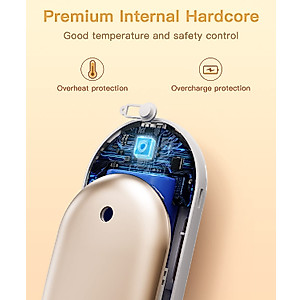 LAMIGA Hand Warmers Rechargeable,Electric Hand Warmer Reusable,5200mAh Portable Powerbank,Hot Hand Pocket Heater for Outdoor Camping and Hunting,The Best Gift for Winter.