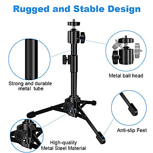 JCTRIWAY Mini Projector Stand,[Universal 1/4 Screw] Extendable Desktop Tripod Stand for Mini Projector/ Webcam/Camera