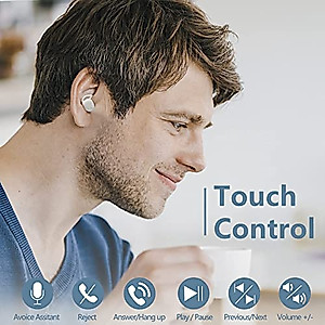 Omidyi True Wireless Sleep Earbuds, Noise Cancelling Earbuds for Sleep, Ultra Small and Skin-Soft Silicone Bluetooth Headphones in-Ear Specifically to Help You Fall Asleep Faster and Sleep Better