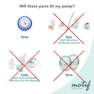 Motif Medical, Set of 2 32" Twist Tubing, Replacement Parts for Twist Breast Pump