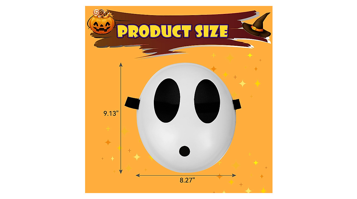 Camzezy Shy Guy Mask for Halloween - Cosplay & Costume Accessory