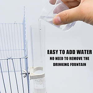 Bird Water Feeder,1PC Automatic Parrot Water Dispenser Bird Water Bottle with Cleaning Brush,Bird Cage Accessories Bird Drinker Bowl Fountain for Parrot Budgie Lovebirds Cockatiel Parakeet,130ML