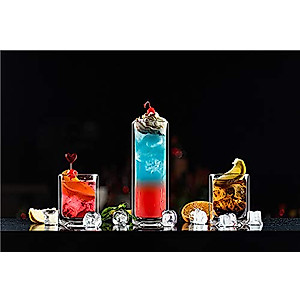 Sun's Tea Double Walled Drinking Glass, Manhattan-Style Glass for Hot and Cold Liquids, Whiskey, Bourbon, Vodka, and Scotch Borosilicate Clear Glass, Set of 2