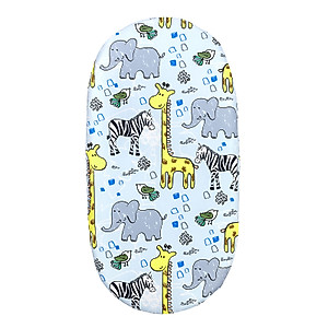 Stretch Bassinet Sheets for Baby Set of 2 - Ultra Soft, Breathable, 100% Organic Cotton, Fitted Bassinet Sheet for Bassinet Pad/Mattress, Unisex Boys Girls (NY05)