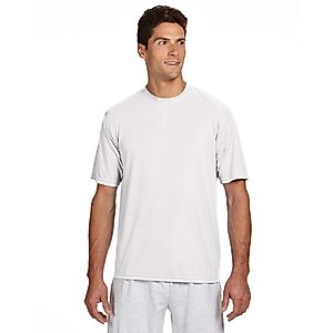 A4 Men's Cooling Performance Crew Short sleeve, White, Large