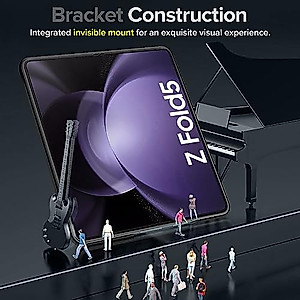 for Samsung Galaxy Z Fold 5 Case with Stand, Thin Phone Case for Samsung Z Fold 5 Cover Outdoor 360 Degrees Shockproof Protective Case Galaxy Z Fold 5 Slim Case Fall Protection 5G/7.6" (Purple)