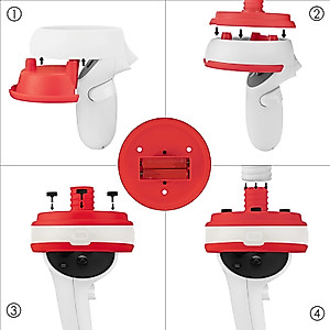 Geekria Dual Handles Grips Lightsabers Compatible With VR Meta Q2 Controller Beat Saber Games Accessories Virtual Reality Game Saber Enhanced Beat Saber Gaming Experience