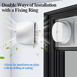 WiseWater Bathroom Exhaust Fan 140CFM 38 dB 6” Duct 7.6" Panel Extractor Fan, Ceiling&Wall Mounted Ventilation Fan for Bathroom, Laundry Room, Bedroom, Office