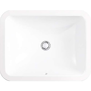 KOHLER 20000-0 Caxton Rectangle Undermount Bathroom Sink, 20-1/4" W x 15-11/16" L, White