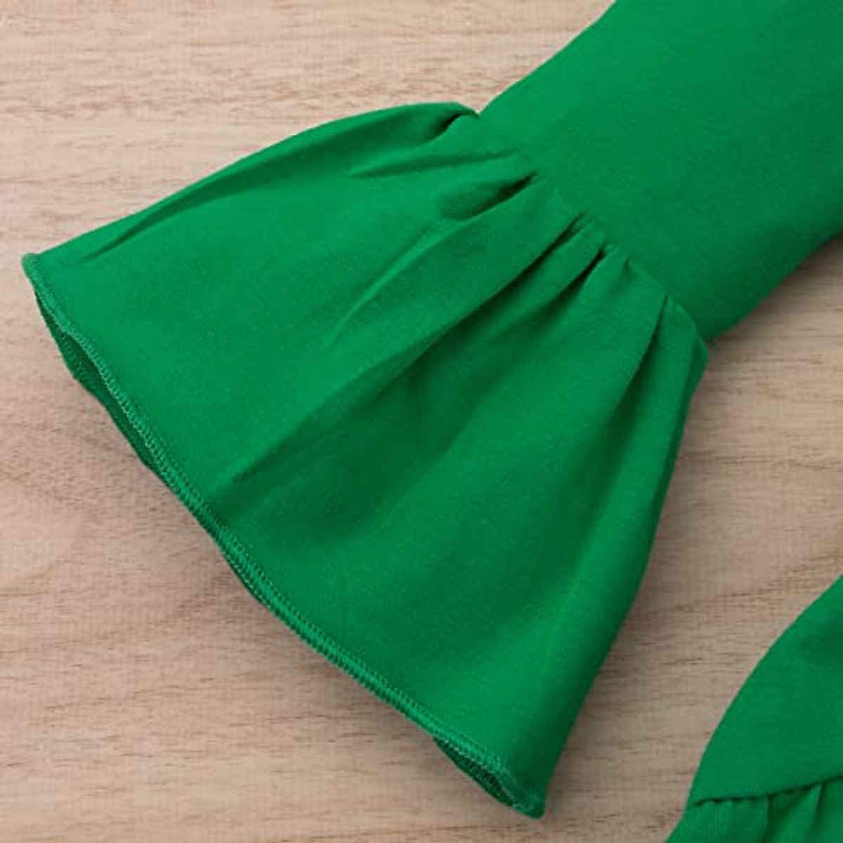 Gushehua Toddler ST Patrick's Day Clothing Sets Kids Baby Girls Long Sleeve Tops Dress+ Four-leaf Clover Legging Outfit (Green, 18-24Months)