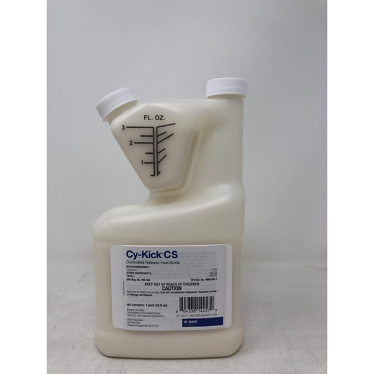 BASF Cy-Kick CS Insecticide, Controlled Release Indoor Outdoor Pest Control for Mosquitos, Flies, Ants, Fleas, 16 Ounces Concentrate Liquid