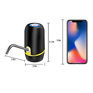 5 Gallon Water Dispenser,2020 Upgrade Electric Water Pump,USB Charging Automatic Drinking Water Pump Dispenser for Universal 2-5 Gallon,Portable Water Bottle Pump for Home,Office,Outdoor Activities