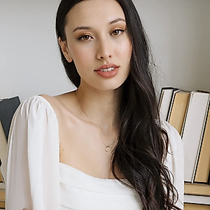 Honeycat Tiny Crescent Horn Necklace in 18k Gold Plate | Minimalist, Delicate Jewelry (Gold)