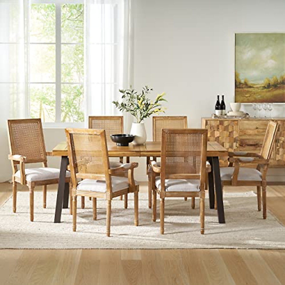 Christopher Knight Home Chatau Dining Set, Light Gray