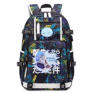 ISaikoy Anime Rimuru Tempest Backpack Shoulder Bag Bookbag Daypack School Bag 13