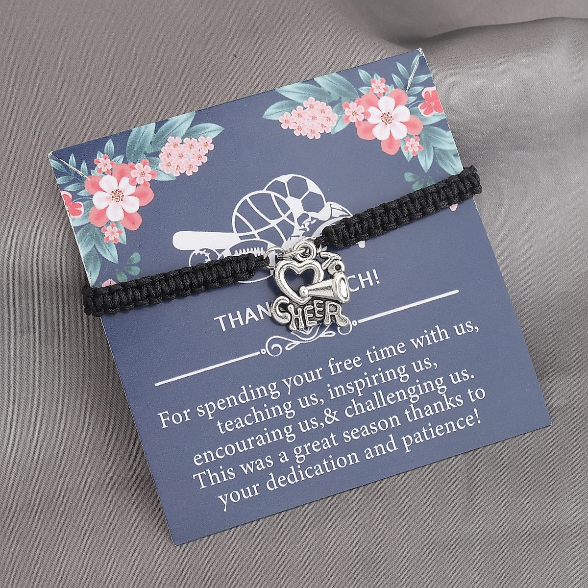 BLEOUK Cheer Coach Gift Coach Thank You Gift Cheerleader Bracelet Coach Leaving Gift Cheer Team Jewelry (cheer coach bracelet)