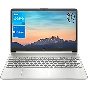 HP Notebook Laptop, 15.6" HD Touchscreen, Intel Core i3-1115G4 Processor, 32GB RAM, 1TB PCIe SSD, Webcam, Type-C, HDMI, SD Card Reader, Wi-Fi, Windows 11 Home, Silver