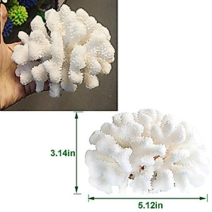 Pack of 2 Artificial Coral Ornament, Aquarium Resin Coral Decor Underwater Sea Plants Fish Tank Decoration Aquarium Plants
