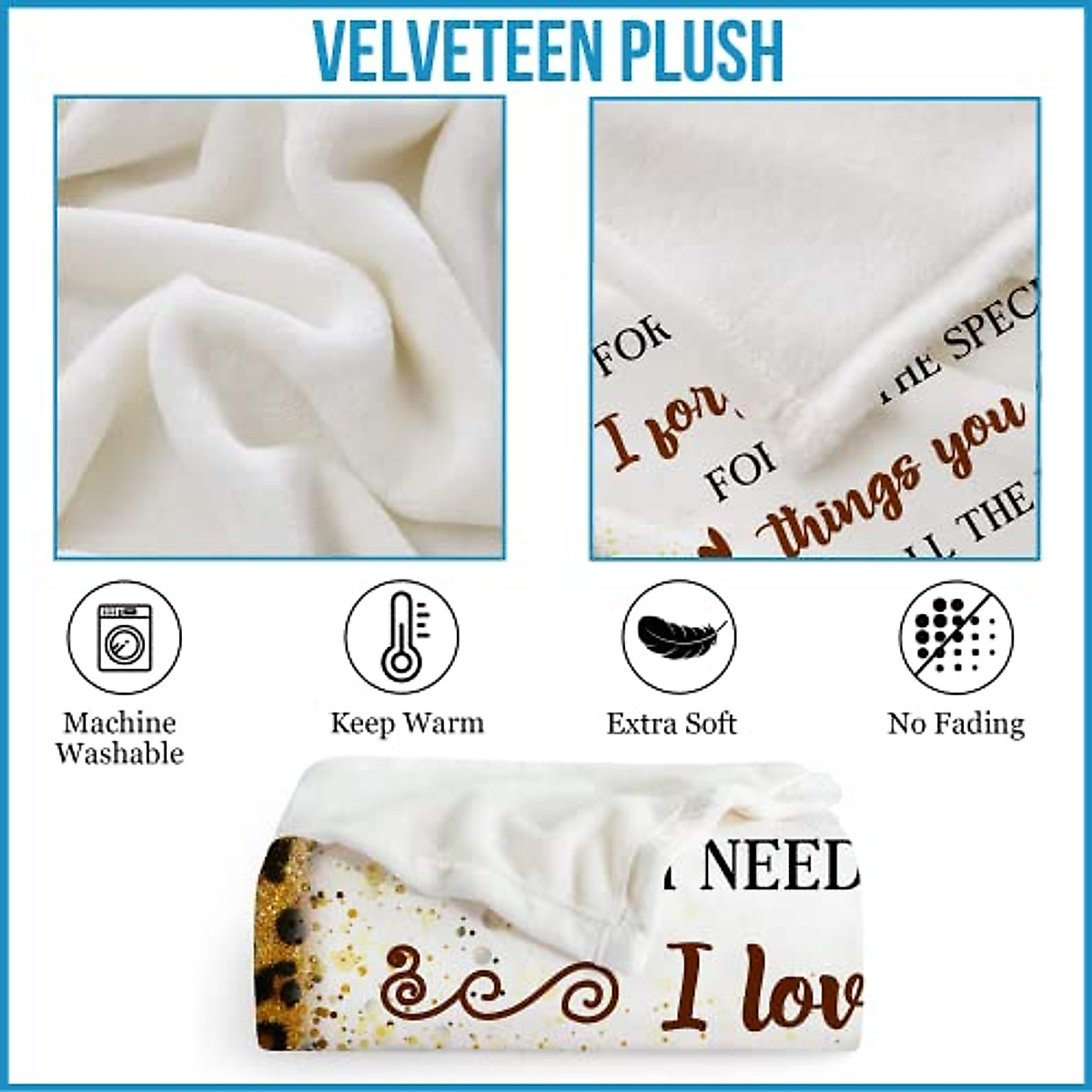 Fastpeace Gifts for Mom from Daughter Son, Blanket for Mom Mother, Birthday Christmas Newyear Gifts Idea, Throw Blankets for Women Blanket