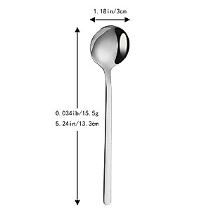 Mafier 12-Piece Stainless Steel Espresso Spoons, Mini Teaspoons Set for Coffee Sugar Dessert Cake Ice Cream Soup Antipasto Cappuccino, 5.24 Inch Stirring Spoons