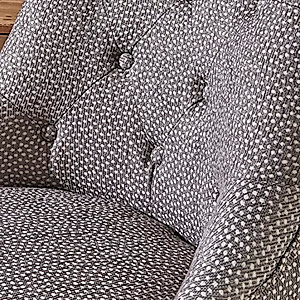 Linon Talia Office Chair, Gray 28.25D x 27.25W x 35.75H Inch