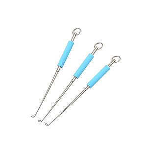 KUYYFDS 3Pcs Portable Fish Hook Remover Powerful Hook Detacher Disgorger Puller Hook Removal Tool with Silicone Handle Fishing Accessories Hook Supplies Fishing Pliers Tools