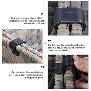 10pcs Sofa Furniture Clip Outdoor Furniture Clips Outdoor Furniture Clamps Wicker Furniture Clamps Sectional Sofa Alignment Clamps Wicker Furniture Alignment Clips Patio Sofa Clips