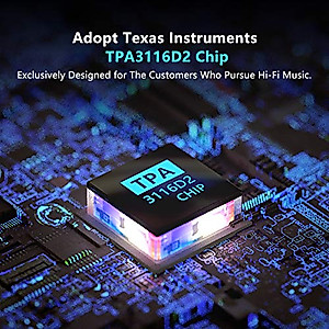 Fosi Audio V1.0B 2 Channel Amplifier Stereo Audio Amp Mini Hi-Fi Class D Integrated TPA3116 Amp for Home Speakers 50W x 2 with 19V 4.74A Power Supply