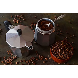 Xiaozan Stovetop Espresso Maker, 6 Cup Moka Pot, Classic Italian Style Espresso Pot, Easy to Operate & Quick Cleanup, Food Grade Aluminium, Silver