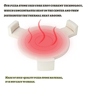 OLAMO 15.4" Plate Setter with 3 Legs,Plate Setter Heat Deflector for Medium Big Green Egg,Ceramic Heat Deflector For Big Green Egg Accessories,Smoking Stone Replacement for Kamado Grills