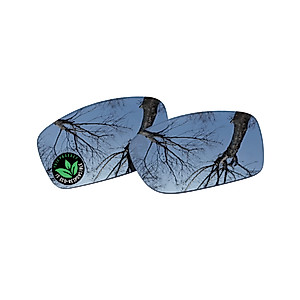 Raydi Polycarbonate Replacement Lenses for Spy Optic Logan Rectangular Sunglasses - Silver Titanium Mirror - Polarized