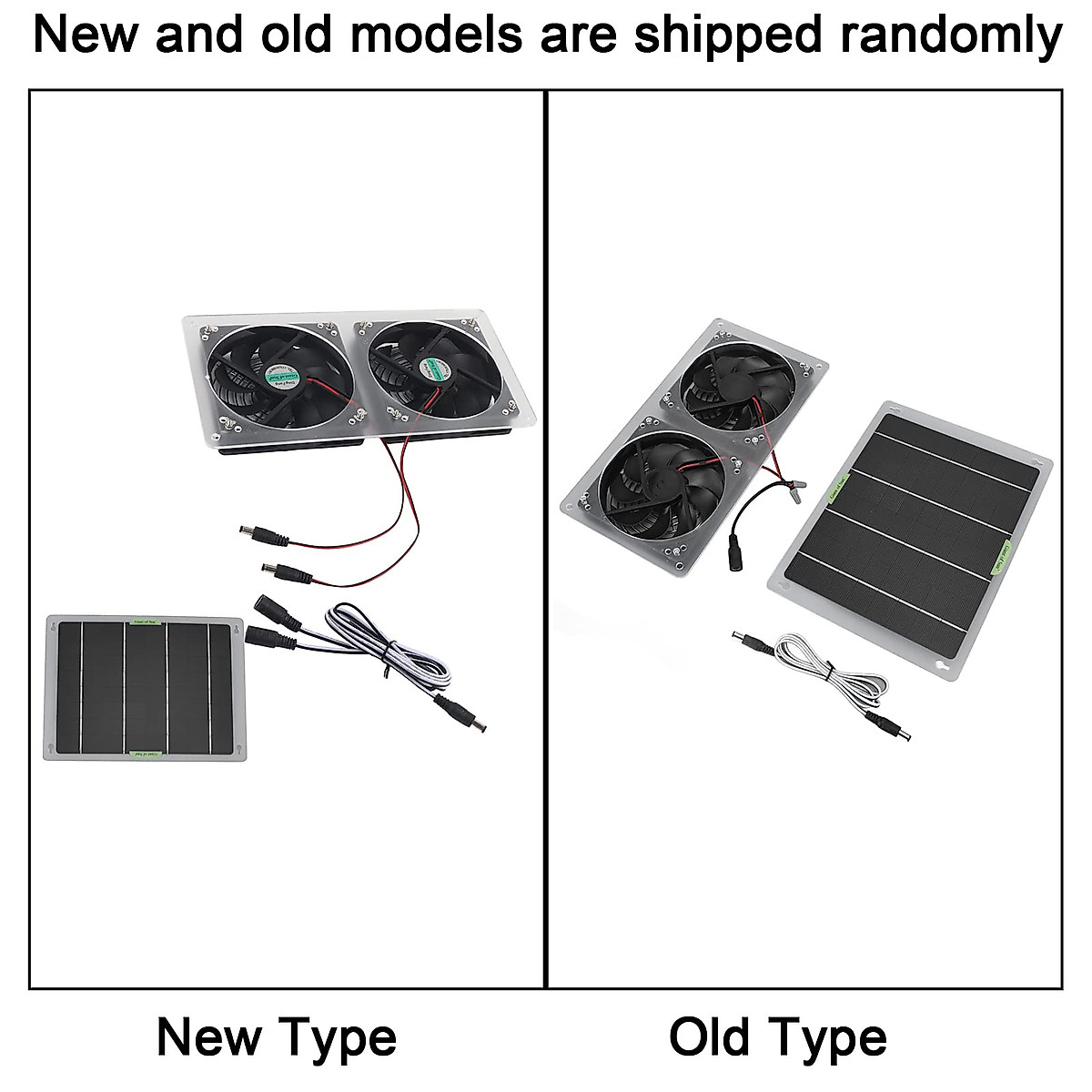 Solar Panel Fan Kit, 100W 12V Dual Solar Exhaust Fans with Solar Panel, Waterproof Solar Powered Greenhouse Fan for Small Chicken Coops Sheds Crawl Space Pet Houses