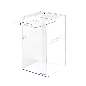 REPTI ZOO Magnetic Acrylic Case, 6x6x9 Inch Enclosure Reptile Breeding Box Terrarium Cage Tank for Tarantula Scorpion Sling Isopods Lizards Roach Invertebrates Insect Mantis