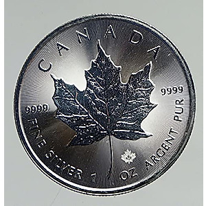 2021 CA 2021 CANADA UK Queen Elizabeth II MAPLE LEAF 1 OZ $5 Good Uncertified