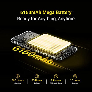 UMIDIGI Power 5 Unlocked Cell Phones, 6150mAh Battery+ 6.53" HD Display Smartphone with 16MP AI Triple Camera,128GB Dual SIM Android Phone…