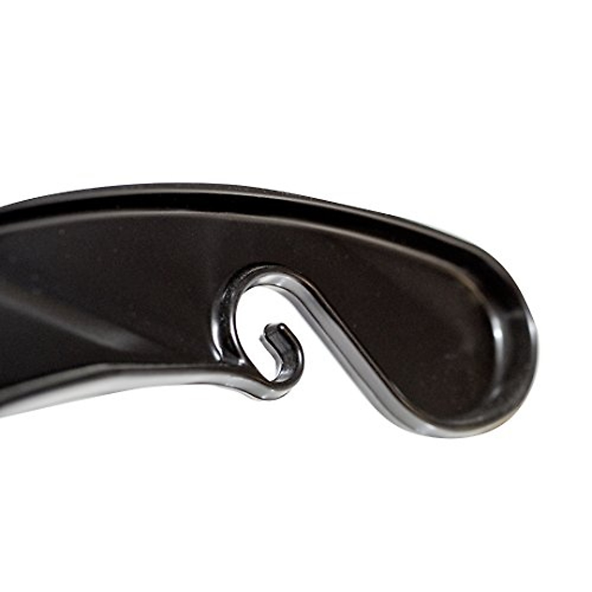 NAHANCO 2507 Plastic Shirt/Dress Hanger with Chrome Swivel Hook, Medium Weight, 17", Black (Pack of 100)