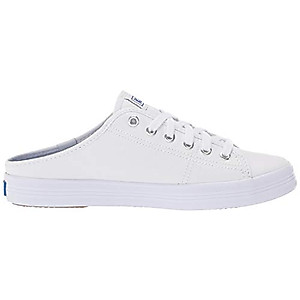 Keds womens Kickstart Mule Core Canvas Sneaker, White, 7.5 US