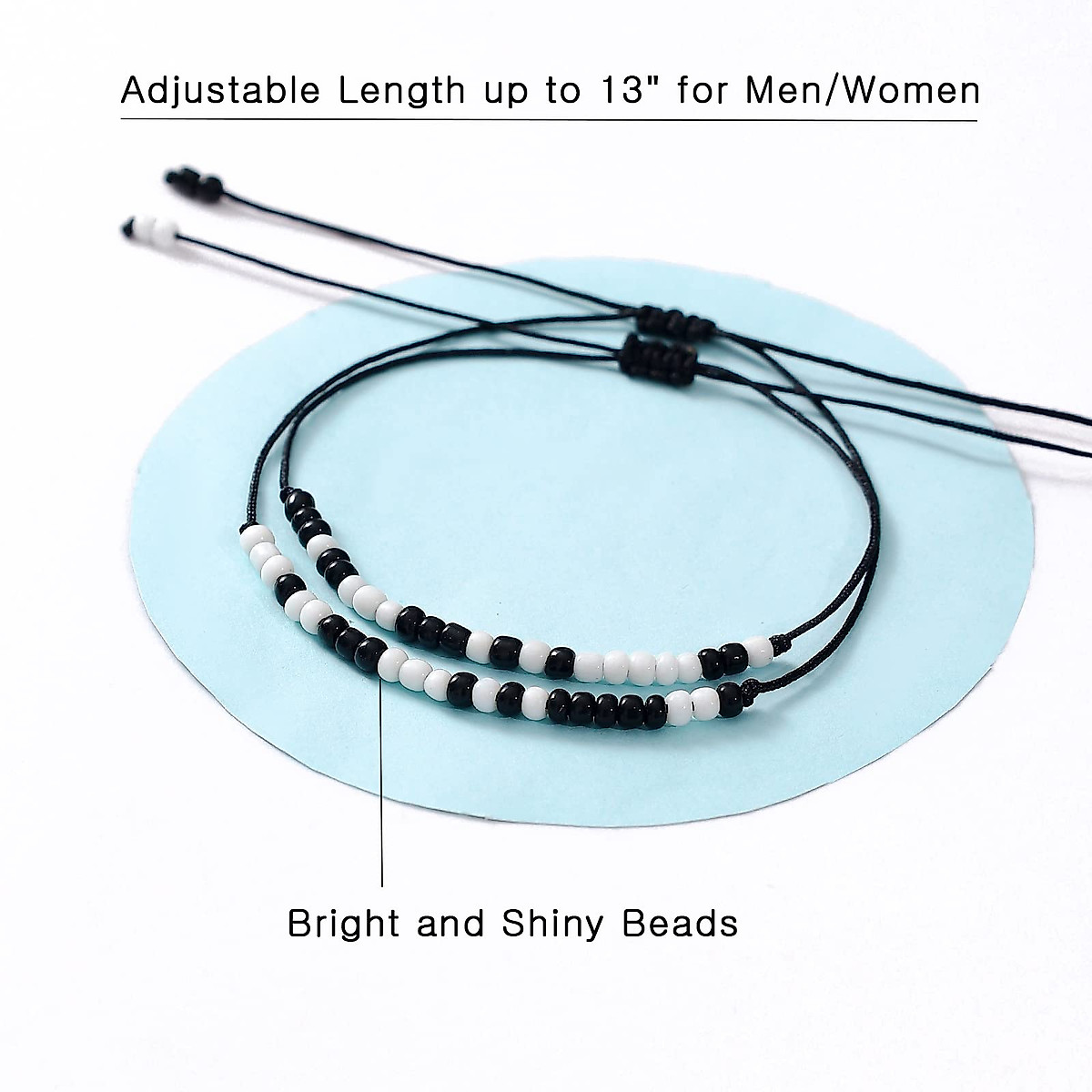 Morse Code Bracelets for Women Men Promise Matching Bracelets for Couples Bracelets for Boyfriend and Girlfriend Anxiety Bracelet Valentines Day I Love You Gifts for Him Relationship Friend Shipbraclets Distance