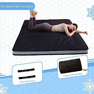 MAXYOYO Cooling Floor Mattress Japanese Futon Mattress for Hot Sleepers, Cooling Mattress Pad Portable Camping Mattress Roll Up Mattress for Summer, Breathable Mesh, Cool Sleep, Charcoal Black, Queen