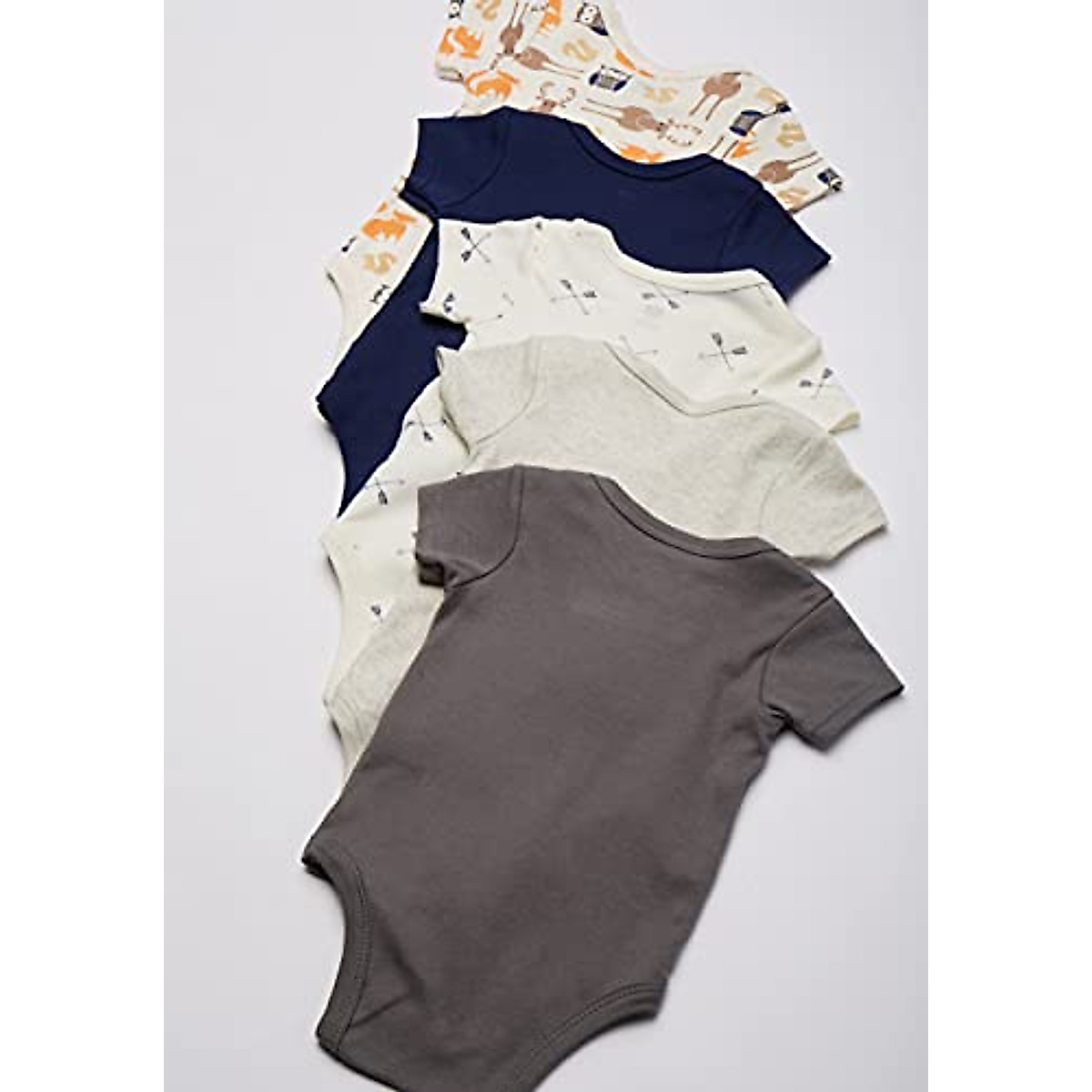 Hudson Baby Unisex Baby Cotton Bodysuits Forest, 0-3 Months