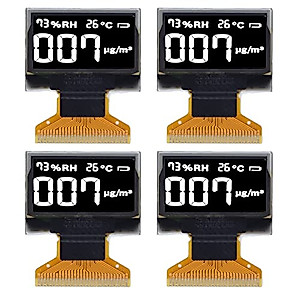 Organic Light Emitting Diode Display, Flexible Organic LCD Display 128x64 Glass 0.96in Compact for DIY(White Displaying)