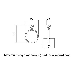 Ring Box Heart - Handmade Wooden Ring Box for Proposal, Rustic Vintage Ring Bearer Box, Wooden Ring Box Heart Shape Ring Box (Will You Marry Me - Heart)