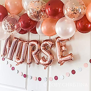 New Nurse Graduation Party Decorations, Nursing School Balloons Garland Banner Decor Party Celebration for Women, Nursing Student Grad Party