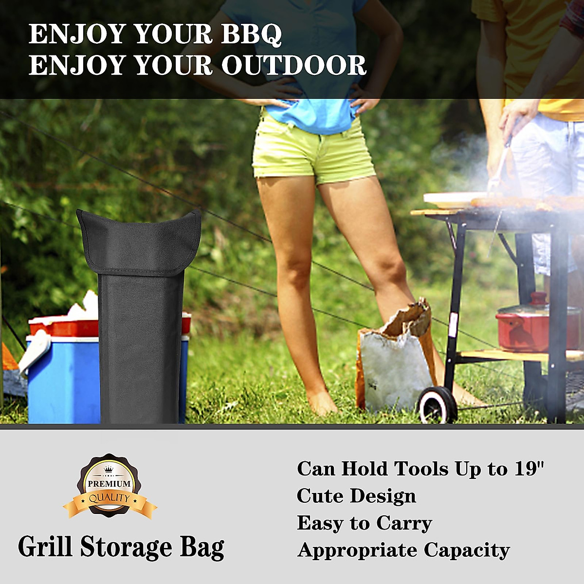 Rilltowpe BBQ Storage, BBQ Bags for Outdoor Grilling, BBQ Tool Storage, BBQ Hardware and Tools BBQ Bags, Portable BBQ Bags for Camping and Hiking BBQs.