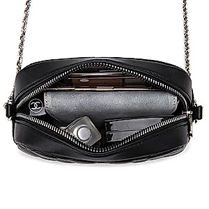 DAVIDJONES Faux Leather Hobo Purse and Wallet set for women Mini Quited Cute Crossbody Bags