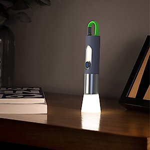 MC-ELIN Rechargeable Flashlight,USB C High Lumens Zoomable Small LED Flashlight 4 Modes Plastic Lantern Torch with Side Light Carabineer Clip Portable Flash Lights for Camping Emergency Cycling