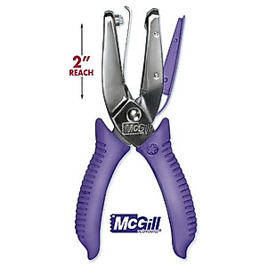 McGill 2" Reach Punchline Hole Punch, 5/16 Inch Round, Chrome/Purple