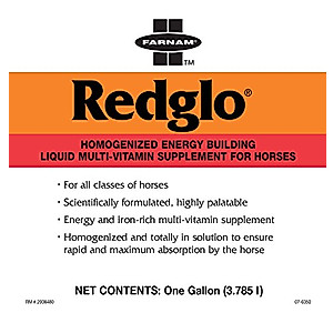 Farnam Redglo Liquid Multi-Vitamin Supplement for Horses, 1 gallon
