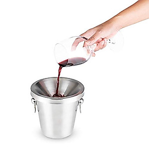 True Stainless Steel Spittoon for Wine, Whiskey, Cocktails, Alcohol Tasting Spit Cup – Savor, Set of 1, Silver Spitter
