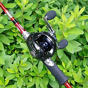 Fishdrops Baitcaster Reel 7.5 oz Light Weight & Smooth, 12.12LB Drag Magnetic Brake Baitcasting Reels, Gear Ratio 7.0:1 Affordable Low Profile Freshwater Bait Caster Fishing Reel